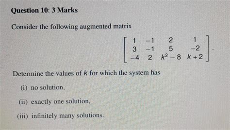 solved consider the following augmented matrix 1 3 ii