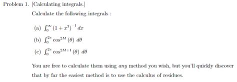 solved problem 1 calculating integrals calculate the