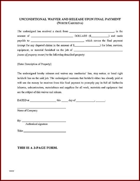Lien Waiver Template Illinois Template 1 Resume Examples Ykvbxqg9mb