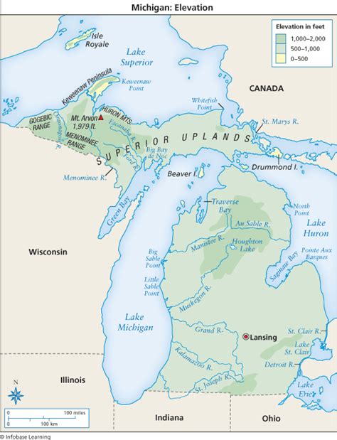 Michigan Elevation Image Learn360