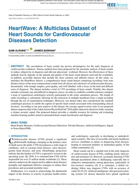 Pdf Heartwave A Multiclass Dataset Of Heart Sounds For