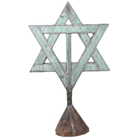 Late 19th Century American Copper Star Of David Synagogue Roof Top
