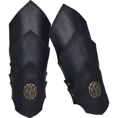 Dueling Dragons Leather Bracers Dk6036 Medieval Collectibles