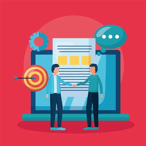 Flat Design People Business Handshake Stock Illustration Illustration