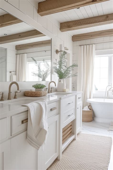 17 Cozy Modern Farmhouse Bathroom Ideas Youll Love
