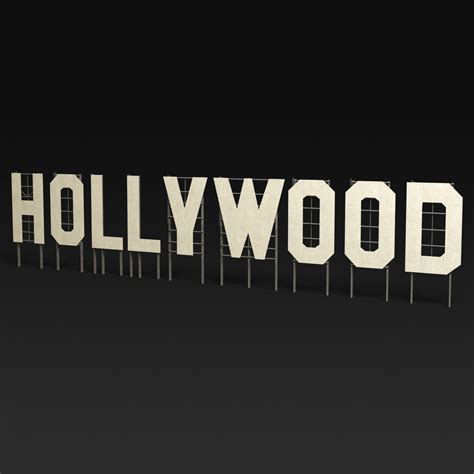 Hollywood Sign 3d Model Cgtrader