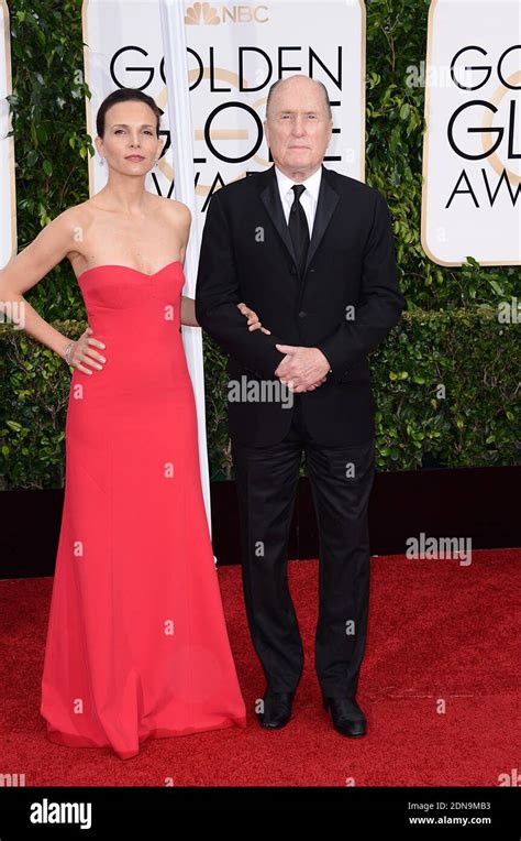 Lucina Duvali And Robert Duvall Arriving At The 72nd Annual Golden Globe Awards Held At The