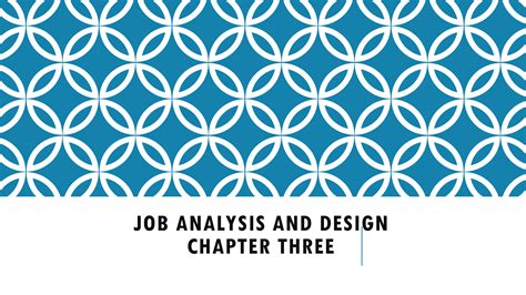 Solution Chapter 3 Job Analysis Terminologies And Design Presentation