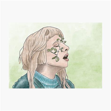 Aurora Aksnes Fan Art Watercolor Portrait The River A Different
