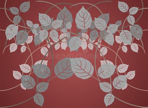 Leaf Pattern On A Brown Background Stock Illustration Illustration Of Stalk Brown 41174083