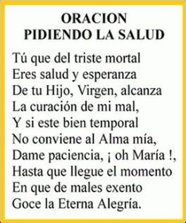 Oración A Nuestra Señora De La Salud