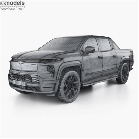 Chevrolet Silverado Ev Rst Crew Cab 2025 3d Model Download Pickup On