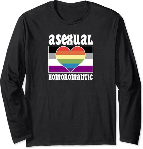 Asexual Homoromantic Pride Flag Cute Funny Ace Aesthetic Long Sleeve T