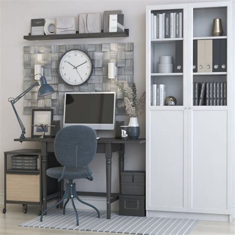 Ikea Office Workstation 132 364191 3d Model Download 3d Model Ikea