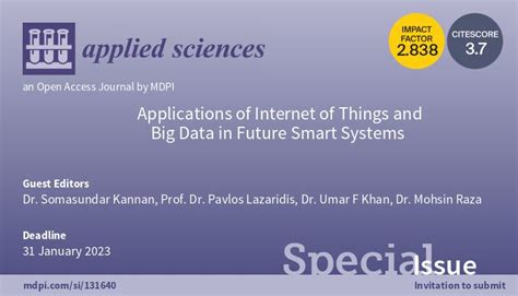 Specialissue Mdpiapplsci Iot Applied Sciences Mdpi