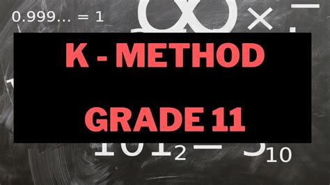 What Is K Method In Math At Paul Hines Blog