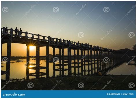 The Beauty Of U Bein Bridge Mandalay Sunset Teak Wood Silhouette Best