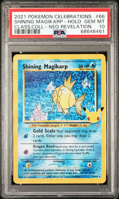 2021 Pokemon Celebrations Classic Collection 66 Shining Magikarp Holo