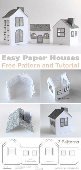 Easy Printable Paper House Craft