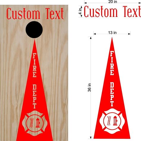 Firefighter Fire Hydrant Cornhole Board Vinyl Decals 11 Stickers