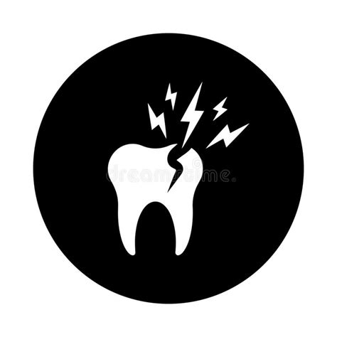 Sensitive Teeth Tooth Icon Black Vector Sketch Stock Vector
