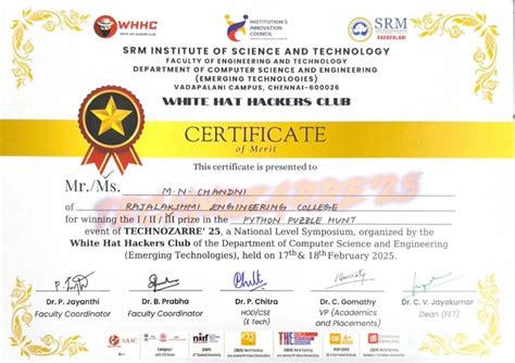 Python Codingcontest Hackathon Technozarre25 Srmist Achievement