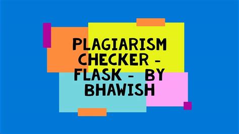 Plagiarism Checker Using Python Youtube