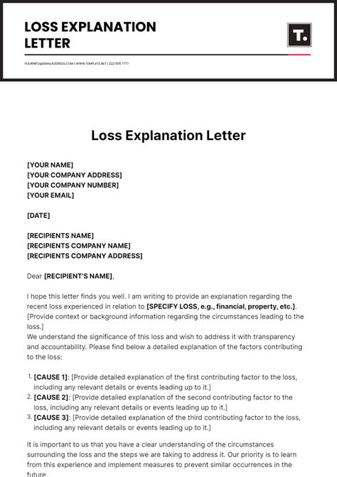 Free Explanation Letter Templates Editable And Printable