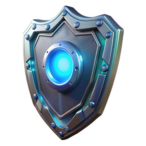 Stunning Artistic Sci Fi Shield With Glowing Energy Field And Metallic