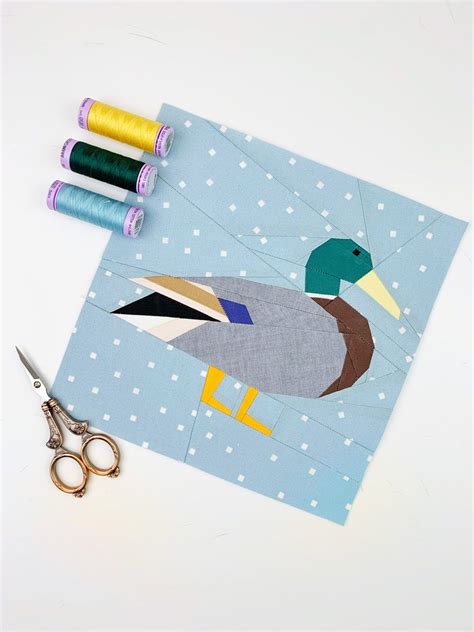 Mallard Duck Quilt Block Pattern Foundation Paper Piecing Pdf