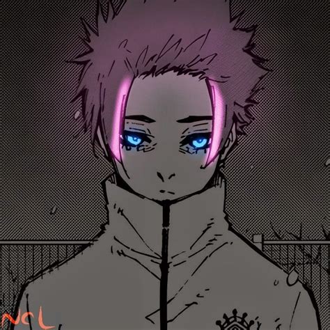 An Anime Character With Pink Hair And Blue Eyes Looking At The Camera While Wearing Headphones