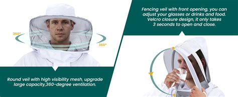 Ceed4u Bee Suits For Men Women With 2 Veil Hood And Gloves