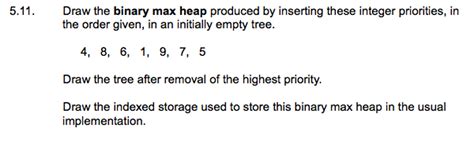 Solved Draw The Binary Max Heap Produced By Inserting These Chegg