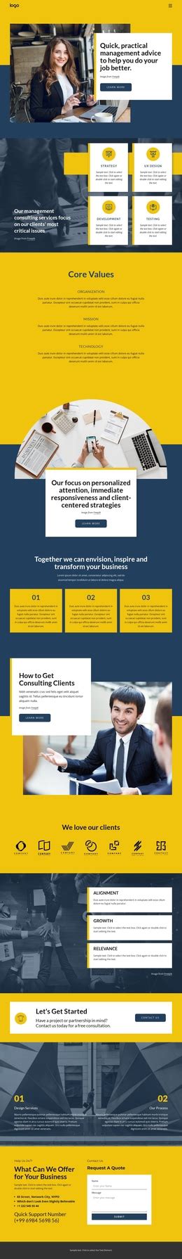 Consulting One Page Templates Nicepage