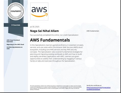 Aws Cloudcomputing Awscertification Coursera Techskills