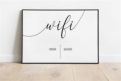 Wifi Password Guest Room Printable Etsy