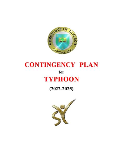 Typhoon Contingency Plan Tarlac Province Cy 2022 2025 Pdf