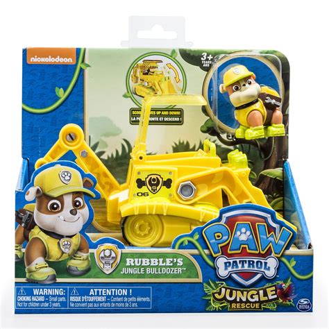 Paw Patrol Jungle Rescue Rubble™ Jungle Bulldozer Toy Vehicle Walmart