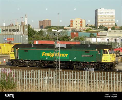 Class 57 Locomotive At The Freightliner Terminal At Lawley Street In
