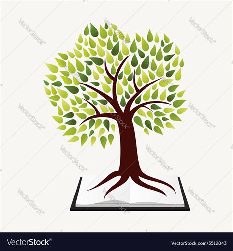 Education Concept Tree Book Royalty Free Vector Image