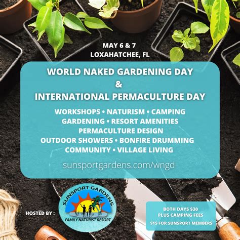 World Naked Gardening Day And International Permaculture Day 2023