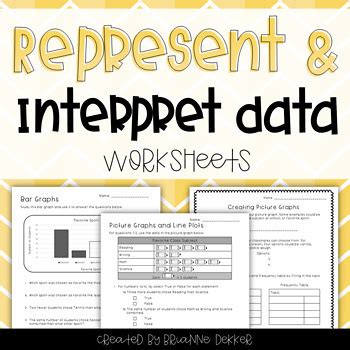Represent And Interpret Data Worksheets By Brianne Dekker Tpt