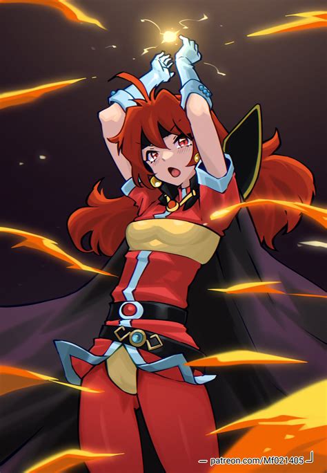 Magni Mf021405 Lina Inverse Slayers Highres 1girl Ahoge Armor