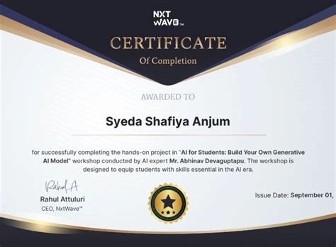 syeda shafiya anjum on linkedin nxtwave genaimegaworkshop