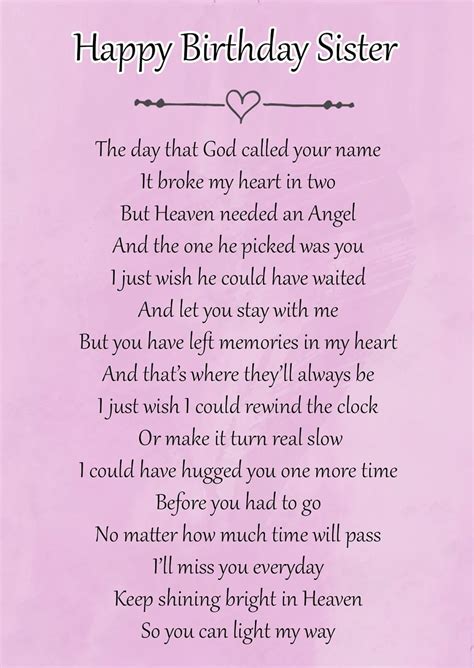 Missing My Sister Poems