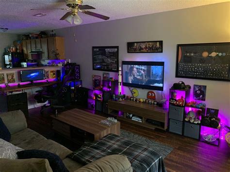 Ultimate Living Room Gaming Setup Gaming Cave Ideas Gaming Room 2