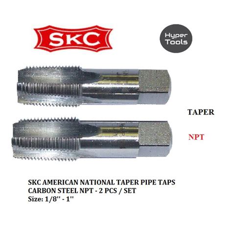 Skc American National Taper Pipe Taps Carbon Steel Npt 2 Pcs Set