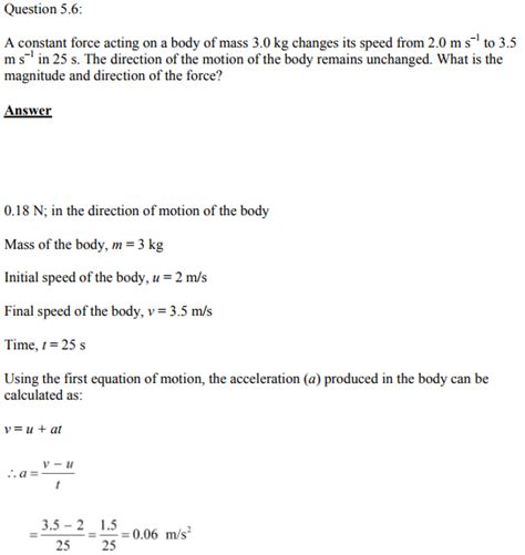 Physics Numericals For Class 11 Chapter 5 Complete Solution With