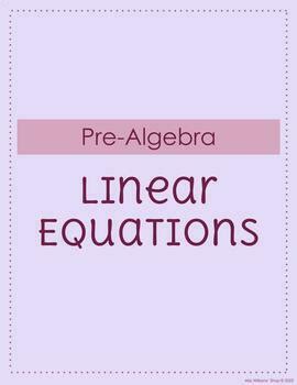 Linear Equations Assessment By Miss Williams Shop TPT