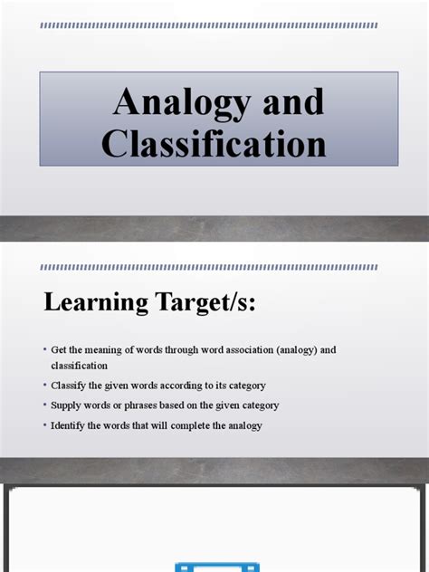 Grade 4 Analogy And Classification Pdf